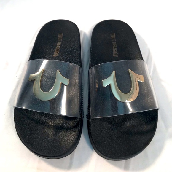 True Religion | Shoes | True Religion Logo Slides | Poshmark